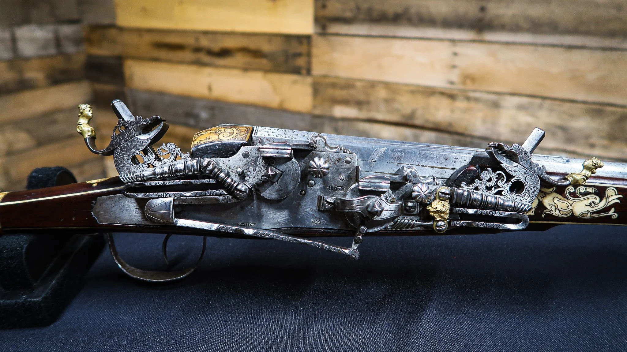 Original Double Barreled "Over/Under" Wheel Lock Pistol | Saxon Antique ...