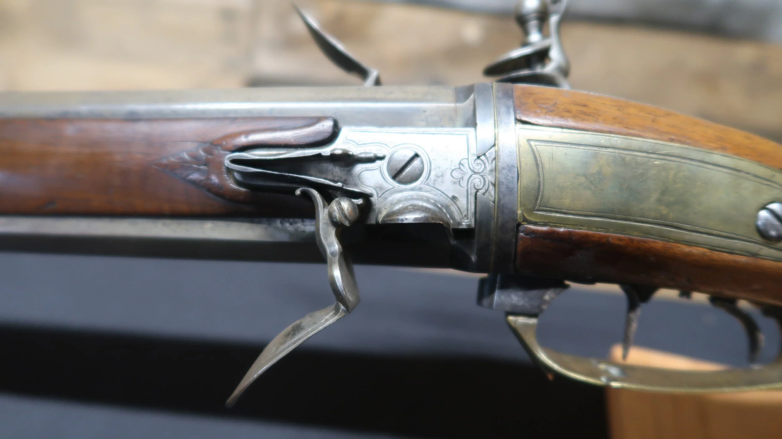 18th Century Flintlock Swivel Breech Rifle/Shotgun Muzzleloader | J. Ernst Fiedler, Ulm, Germany ...