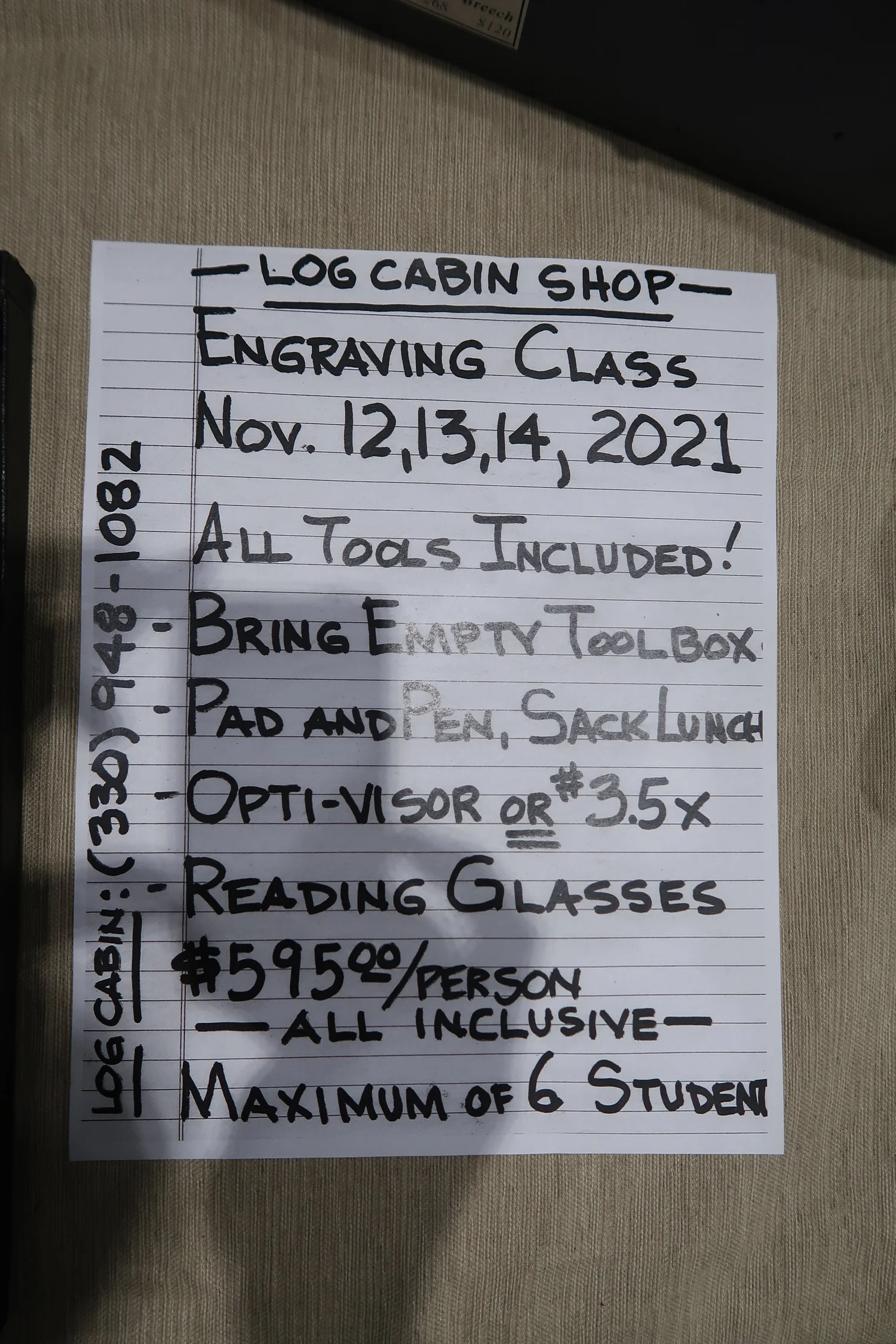 Log Cabin Shop Engraving Class with Mike Lee — I Love Muzzleloading