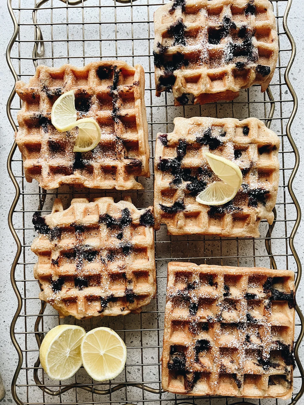 Lemon Blueberry Waffle Recipe | Gluten Free Vegan | Bloom Natural ...