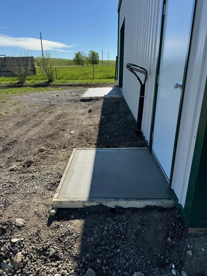 Post Frame Concrete Floors Near Okotoks — RockyView Concrete Services