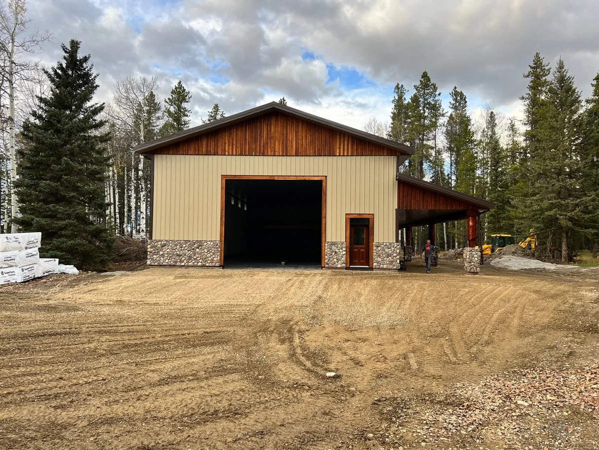 Impressive 40x100 post frame shop floor — RockyView Concrete Services