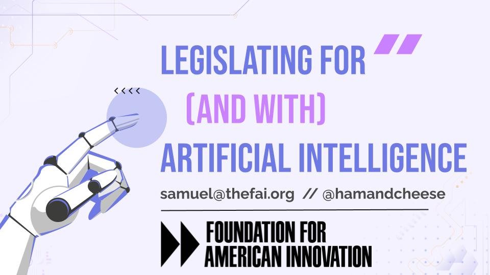 Legislating For (and With) Artificial Intelligence — POPVOX Foundation