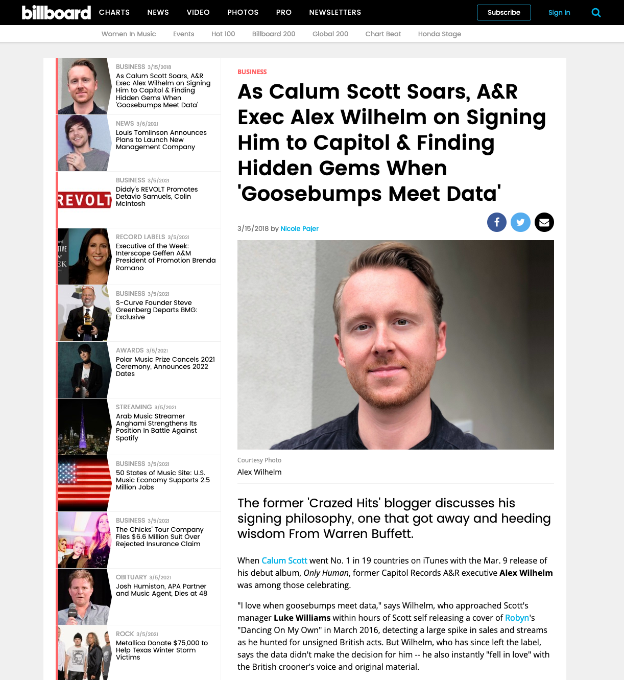 Alex Wilhelm - Press — Alex Wilhelm