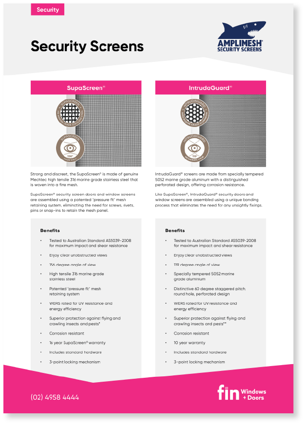 Security — Fin Windows + Doors