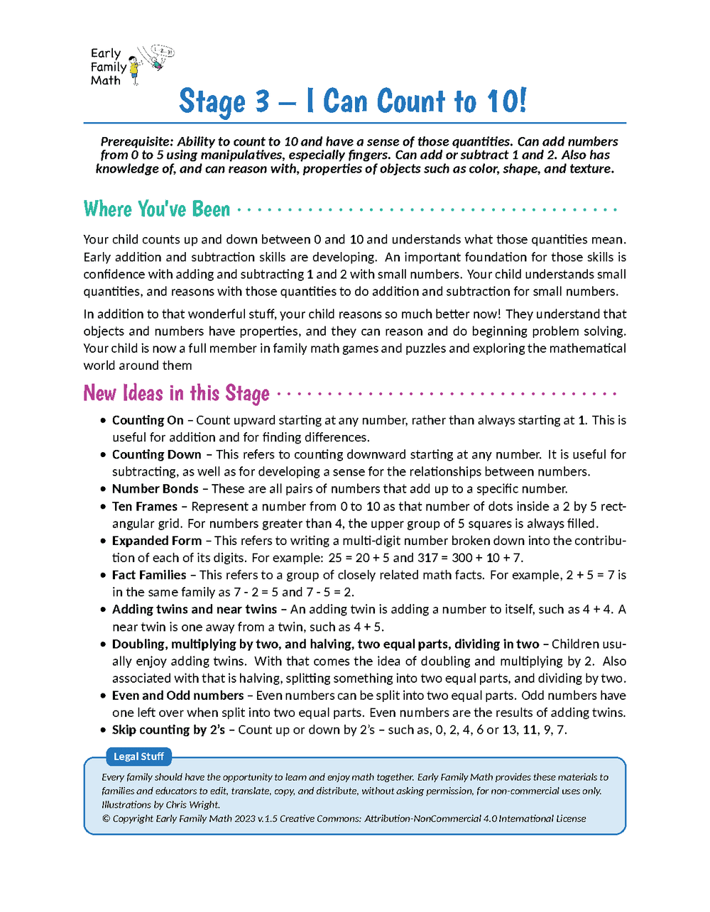 Activities for Families — Early Family Math