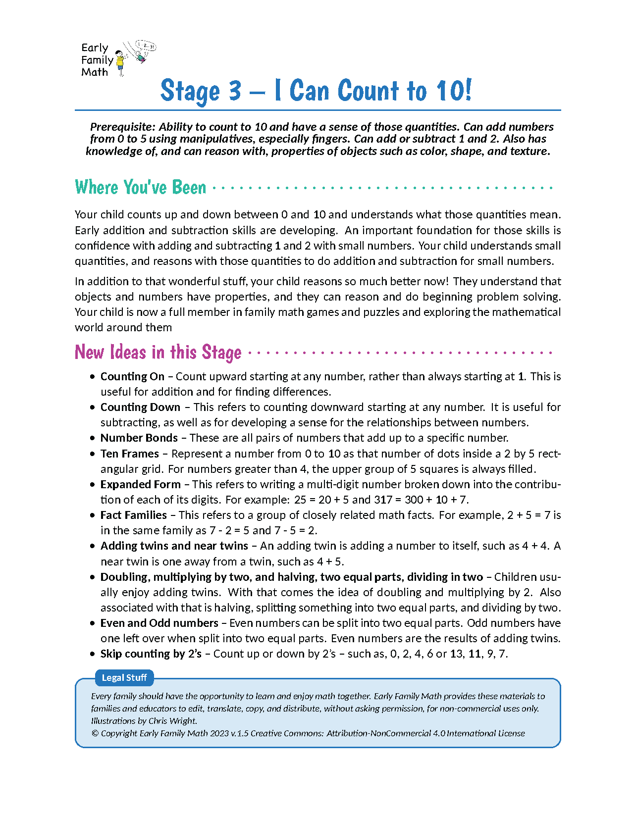 Activities for Families — Early Family Math