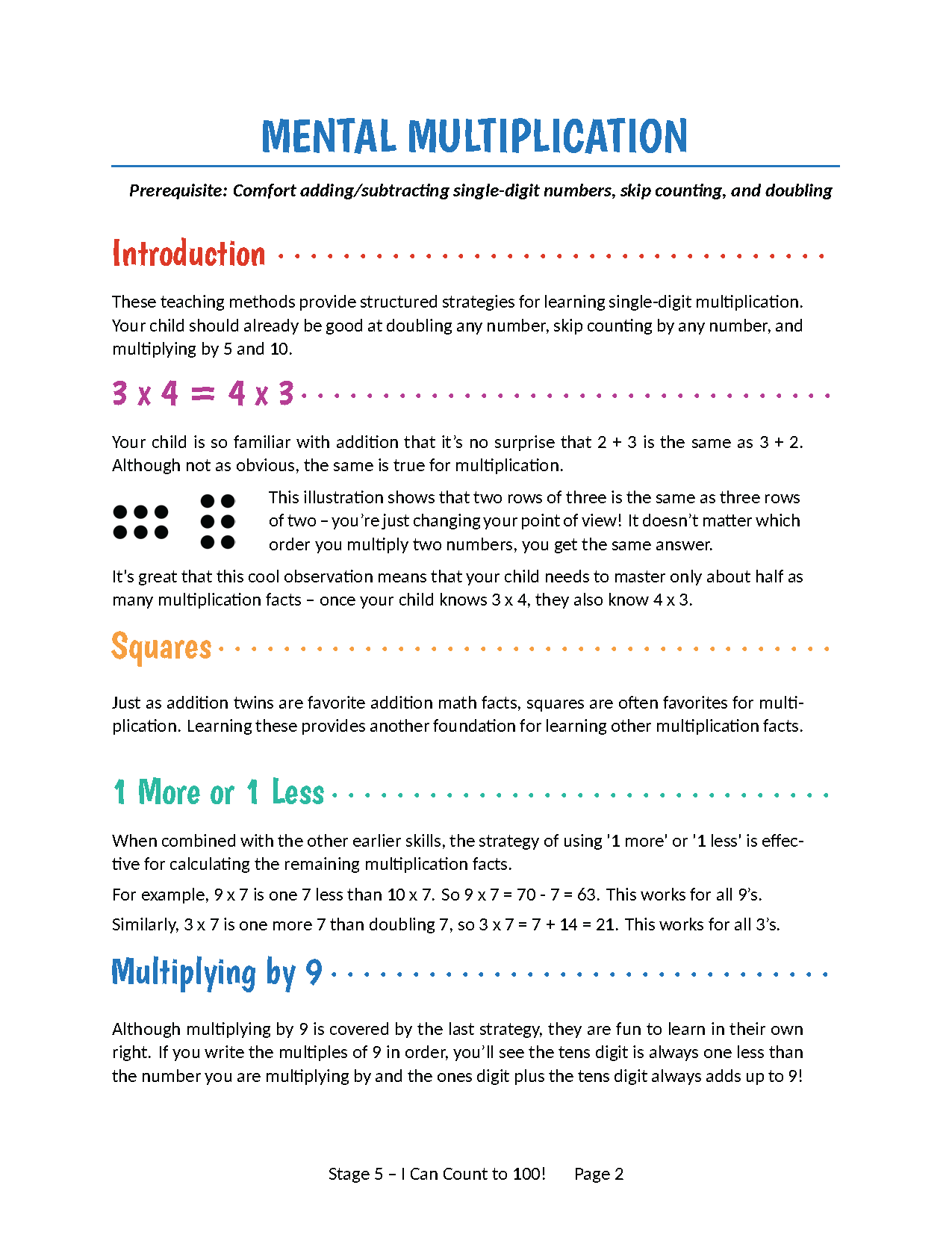Activities for Families — Early Family Math