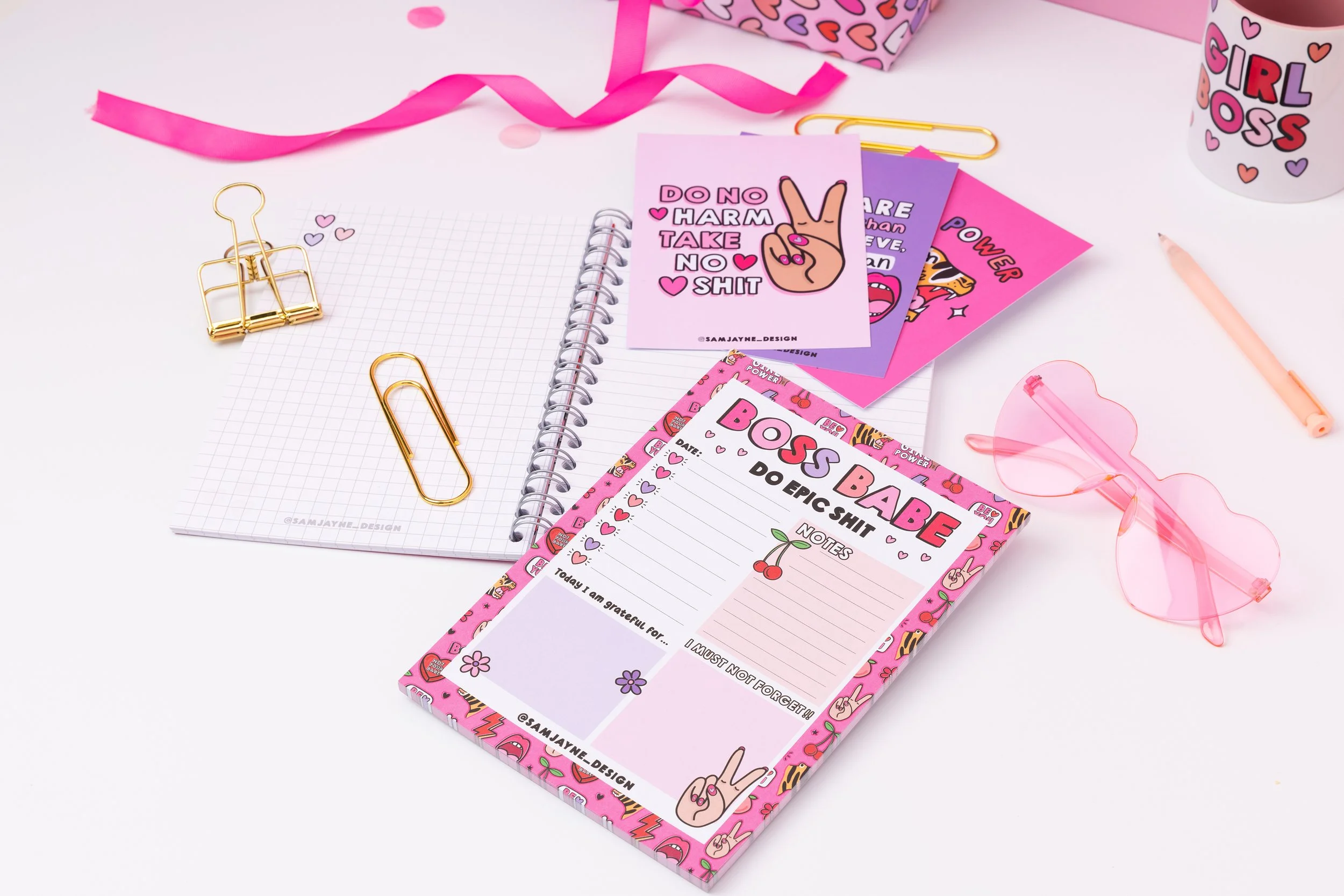 'Boss Babe' Desk A5 Planner Pad — Sam Jayne Design