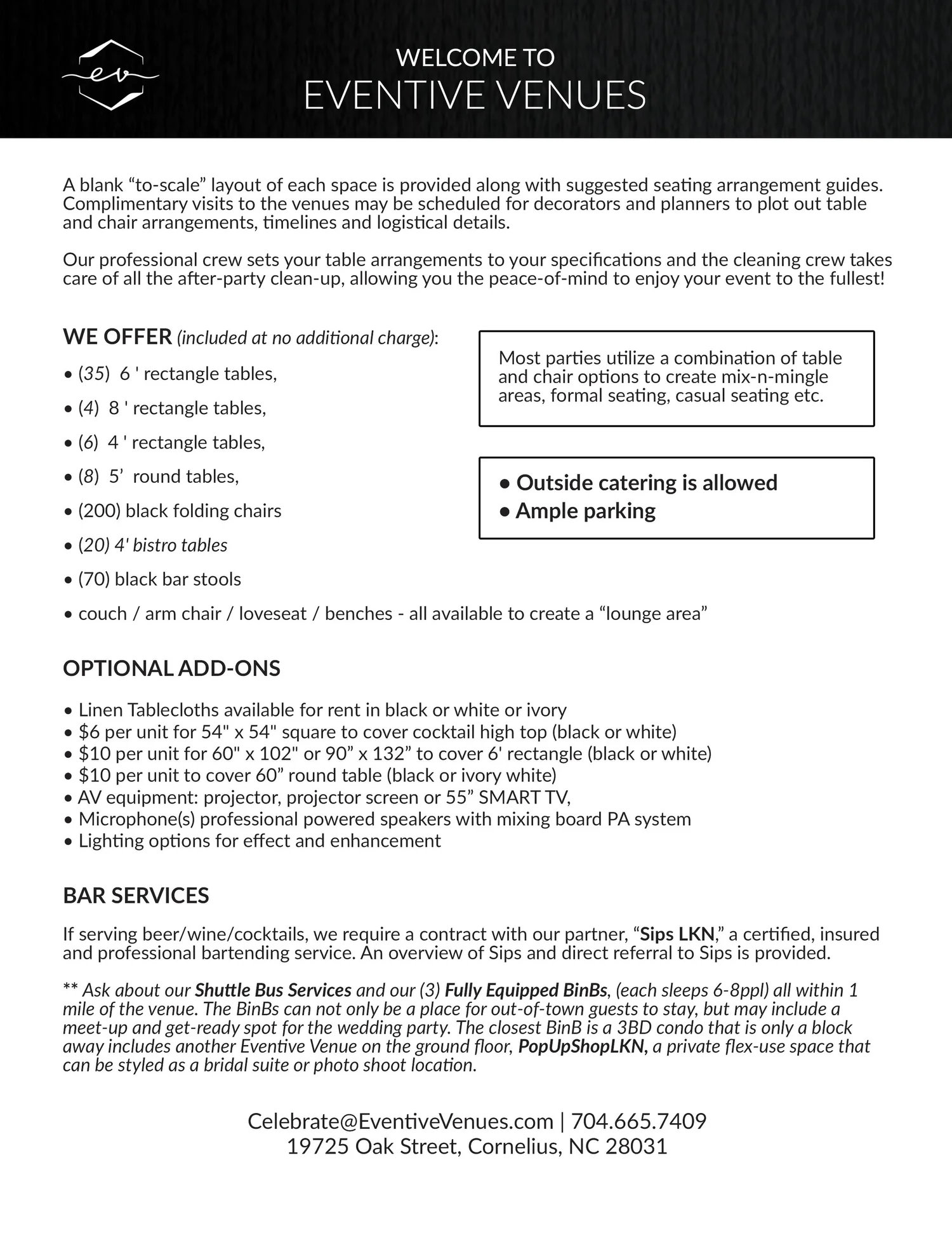 Services — Eventive Venues