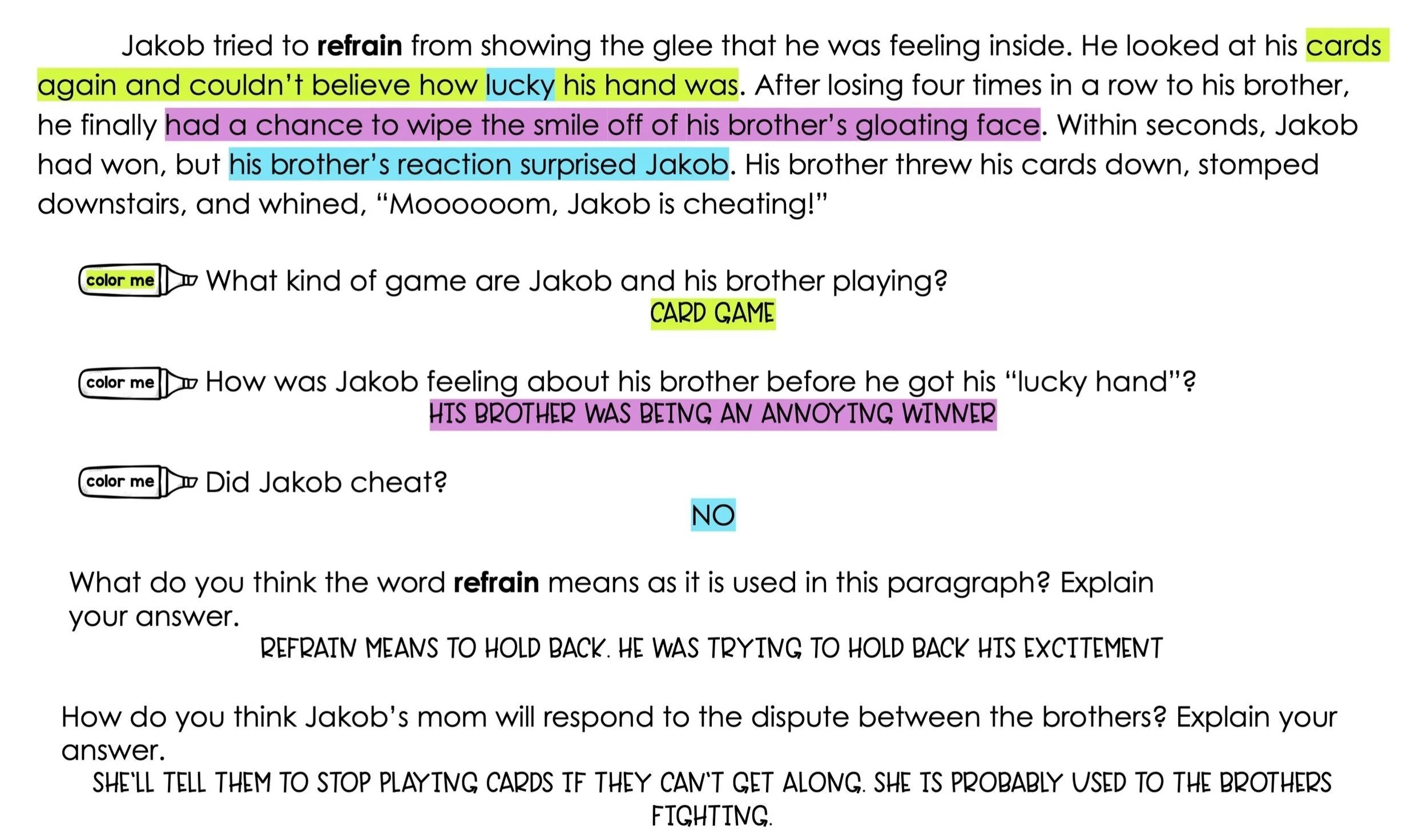 Teaching Text Evidence Using Highlighting — High School Speech Therapy