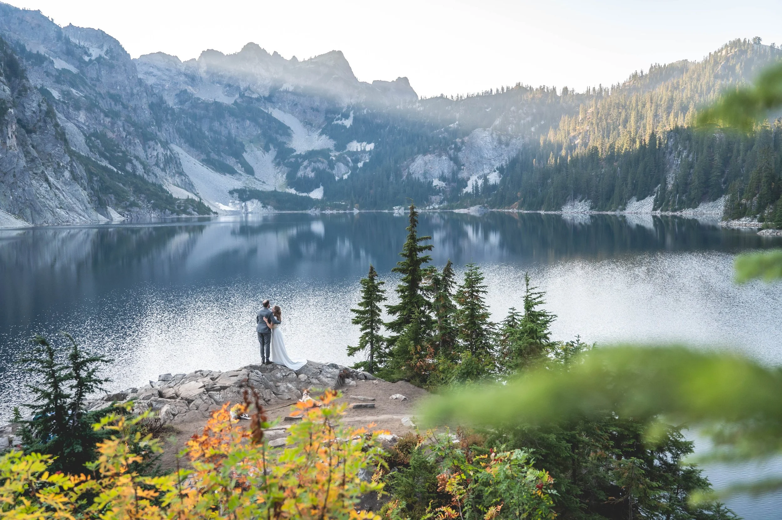 Snow Lake Engagement — Margot McKelvie Photography