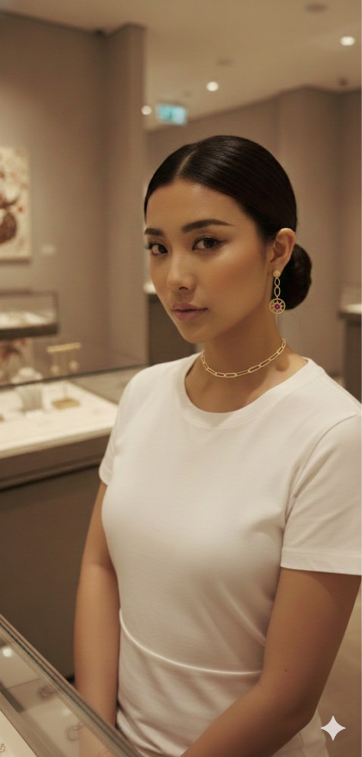 Chelsea Pink Tourmaline Chain Earrings — Alexandra Alberta