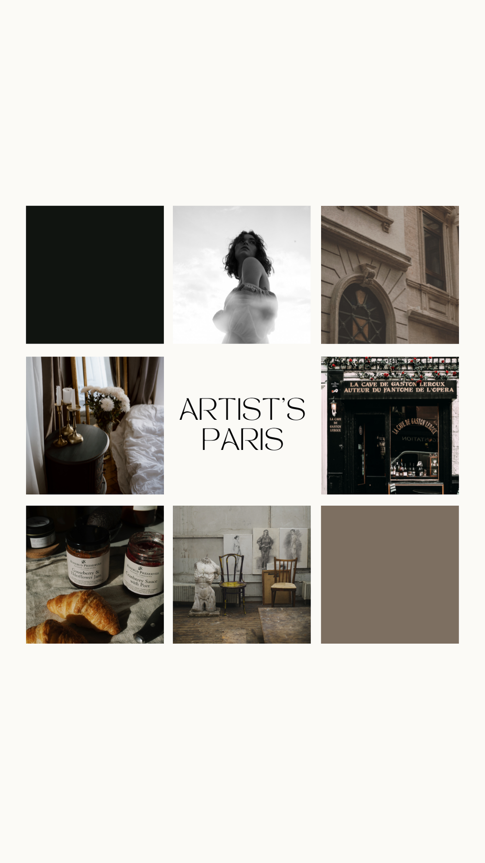 Artist in Paris mood board — Petra Veikkola