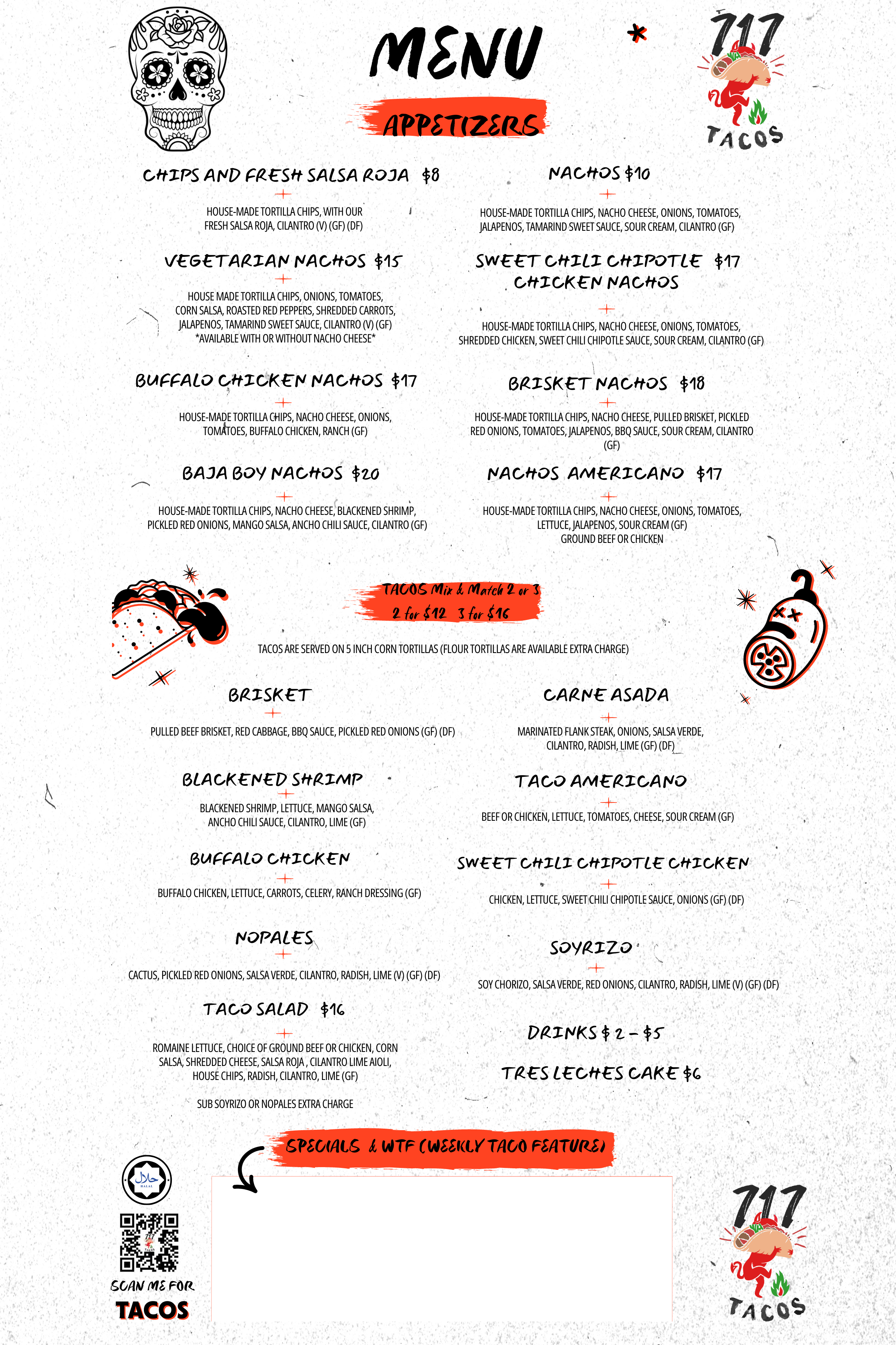 717 Tacos Food Truck Menu | Discover Tacos – Order Today — 717 Tacos