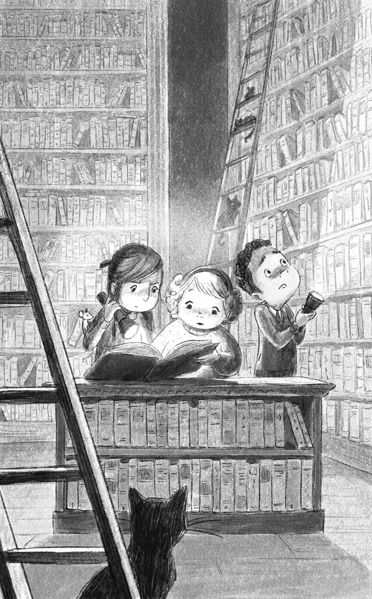 Black and White Children's Middle Grade Book Illustration — Alexandra ...