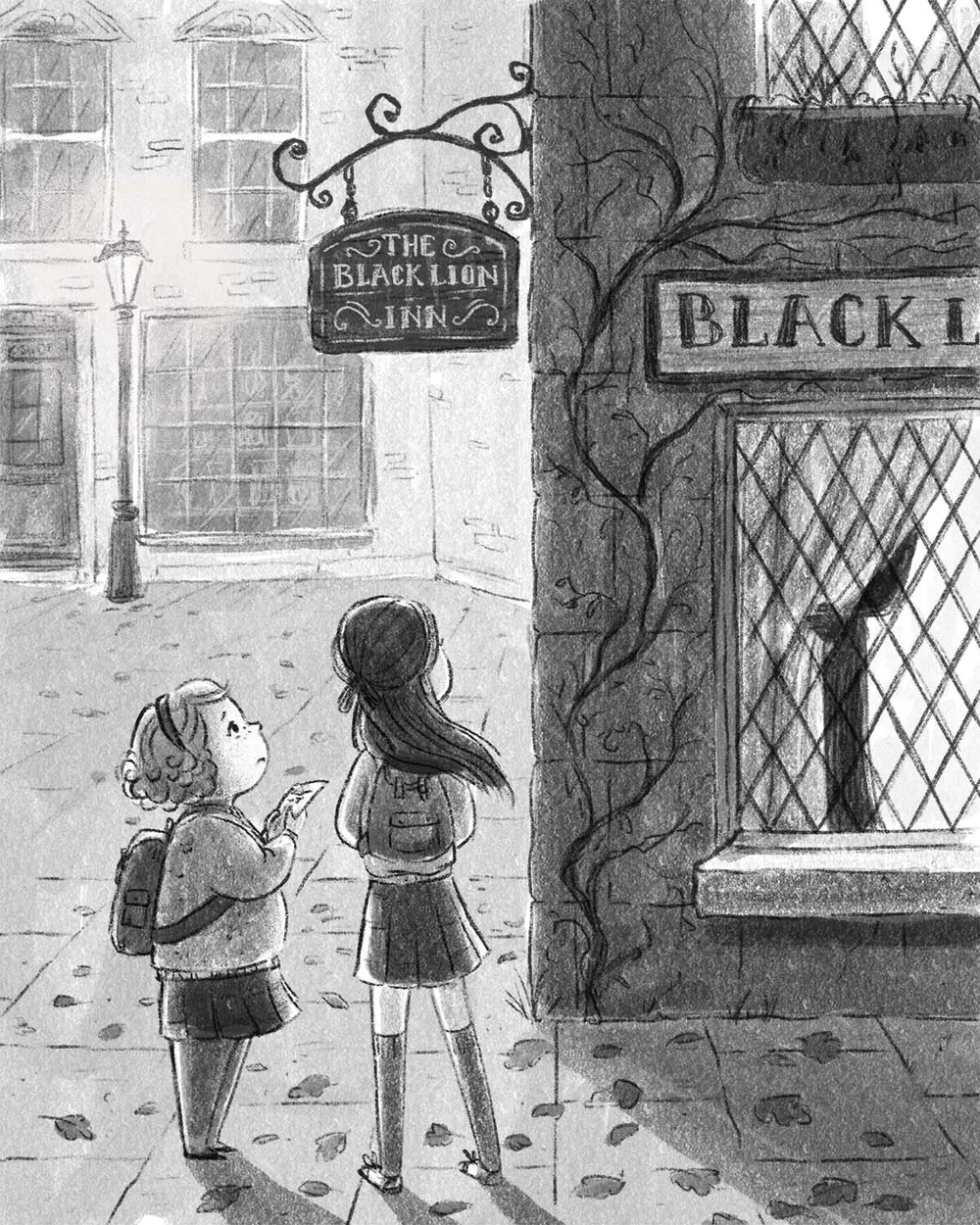 Black and White Children's Middle Grade Book Illustration — Alexandra ...