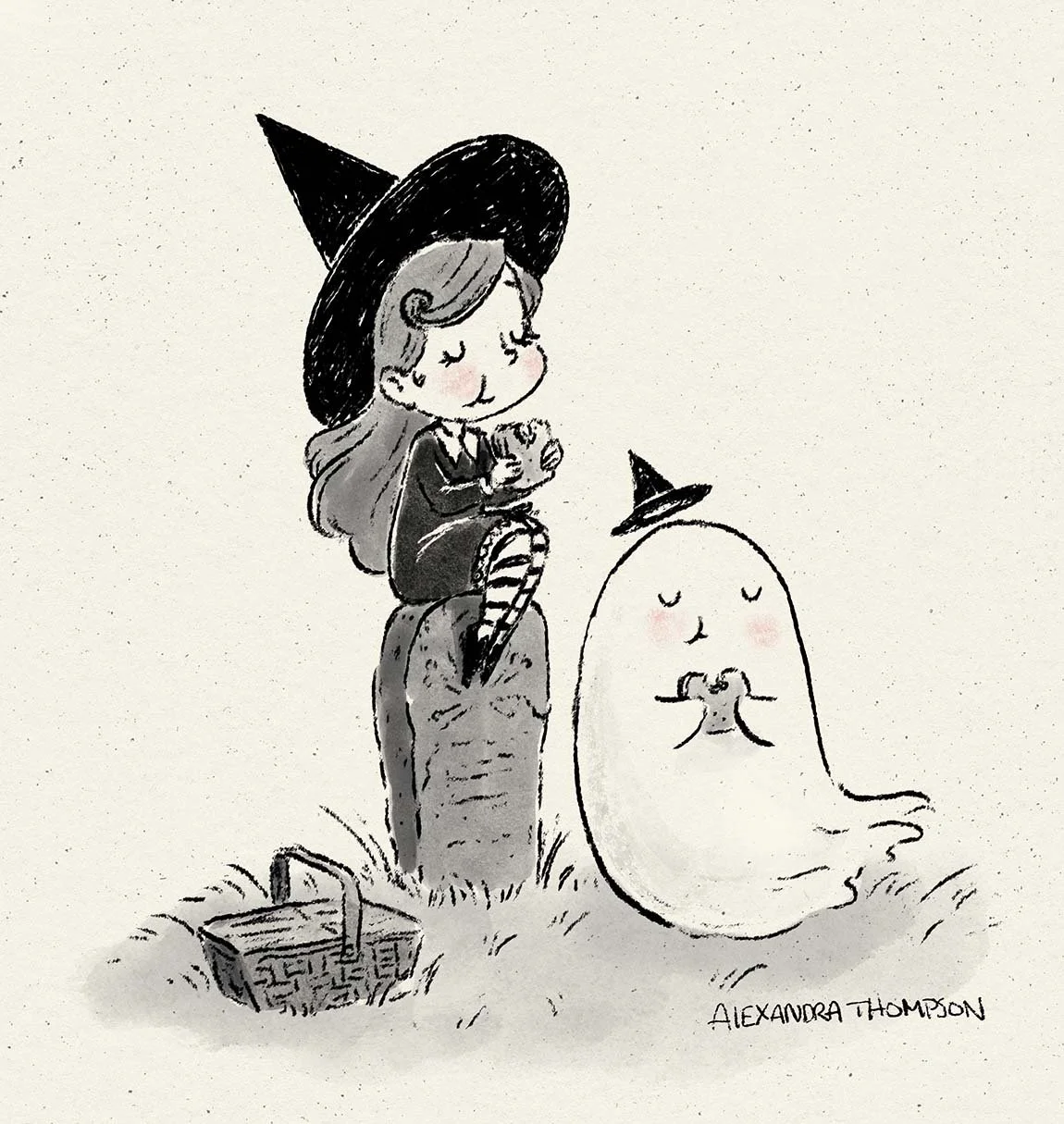 Black and White Children's Middle Grade Book Illustration — Alexandra ...