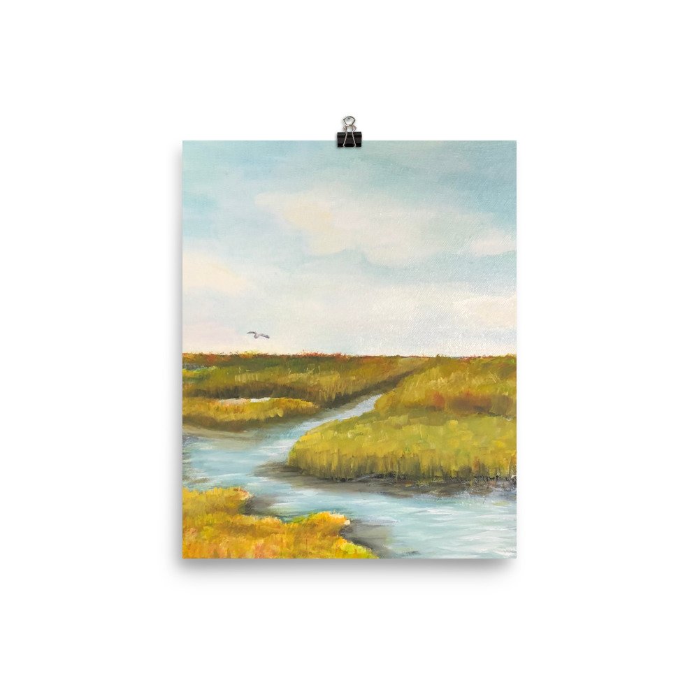Golden Marsh Poster — Julie Glass