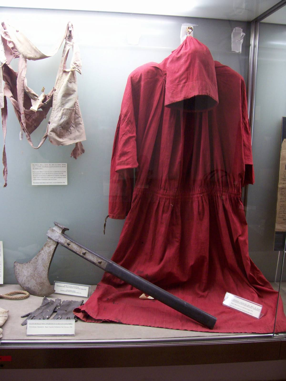 Robe and axe of Giovanni Bugatti, the official Papal executioner who ...