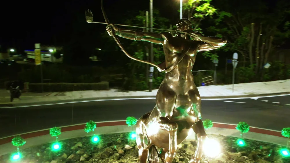 This Magnificent Centaur Statue adorns a City in Greece's Magnesia Region