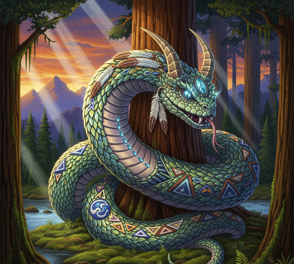 The Myth of the Horned Serpent in Native American Legends