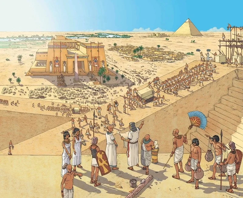 A Day in the life of the pyramid builders in Ancient Egypt