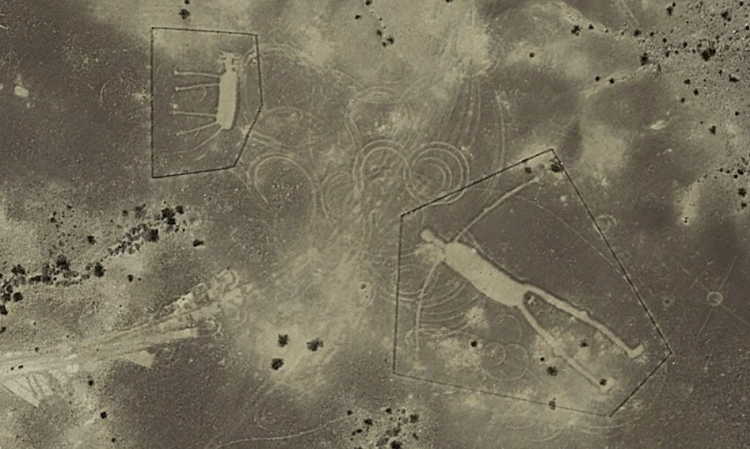 Geoglyphs called Blythe Intaglios in California's Desert