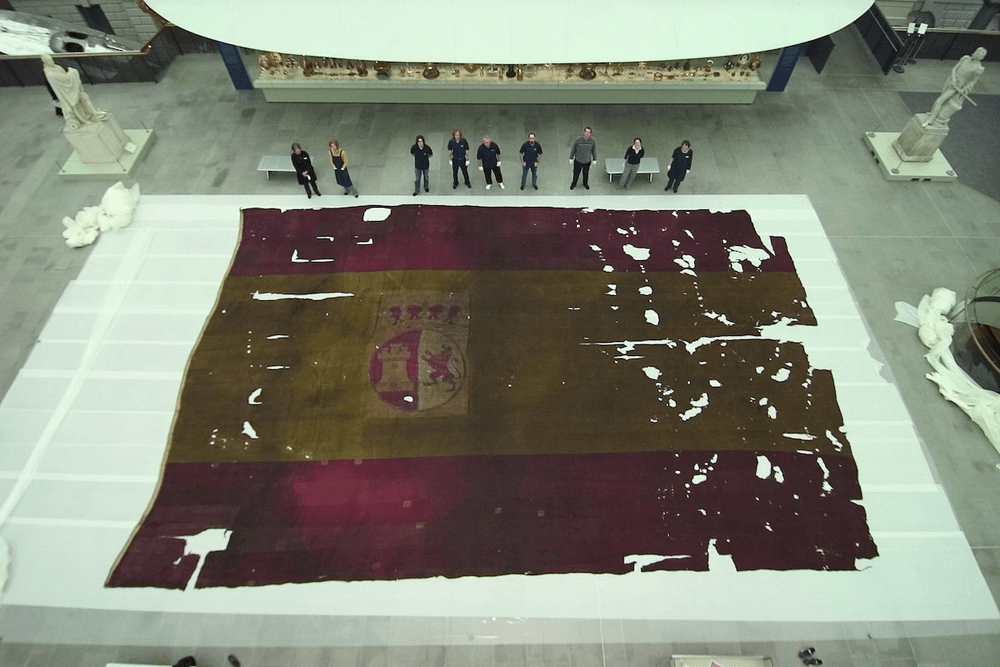 The Massive Spanish Flag from the Warship San Ildefonso (1805)