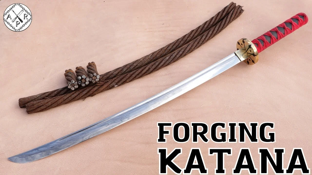 Forging a Katana out of Rusted Iron Cable