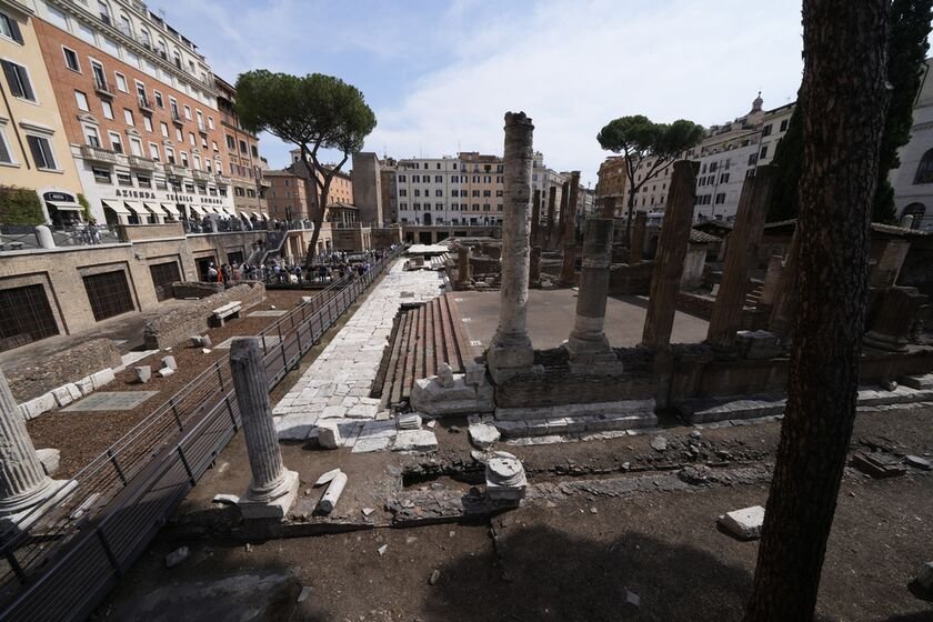 The square where Julius Caesar was assassinated is now open to the public