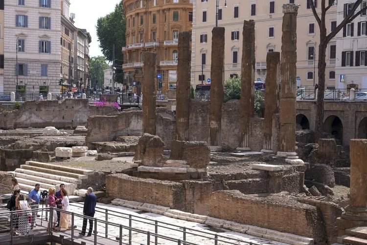 The square where Julius Caesar was assassinated is now open to the public