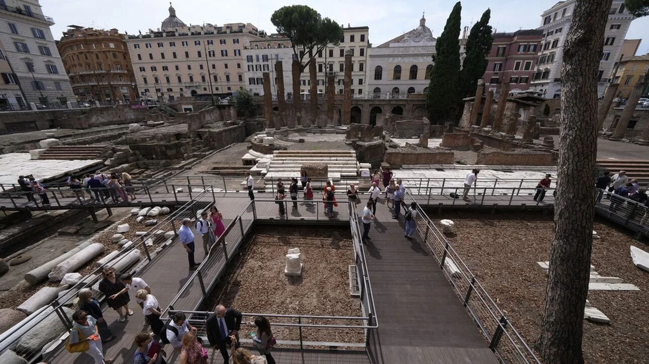 The square where Julius Caesar was assassinated is now open to the public