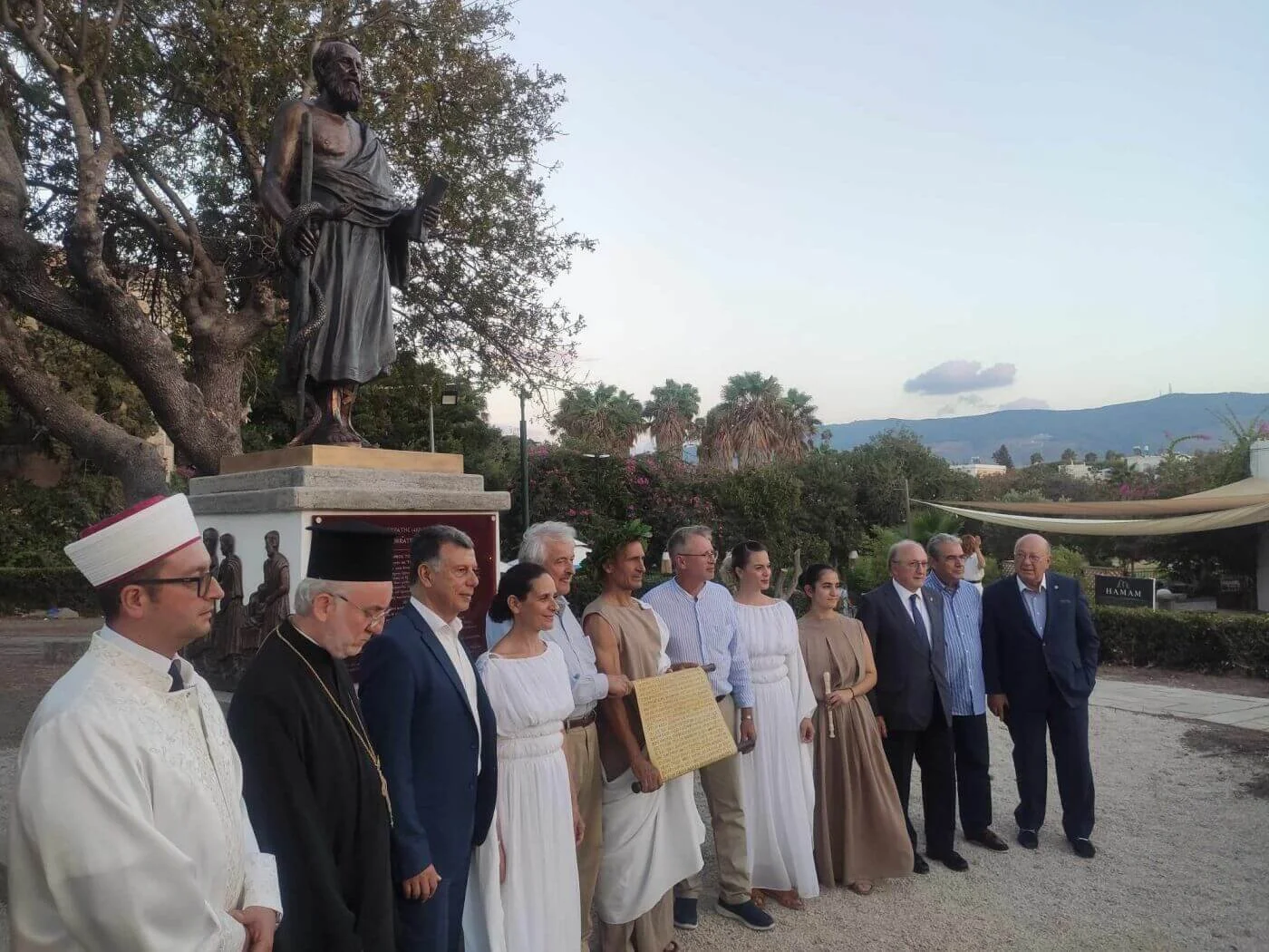 Kos island, Greece: Unveiling of the Statue of Hippocrates, the Father ...