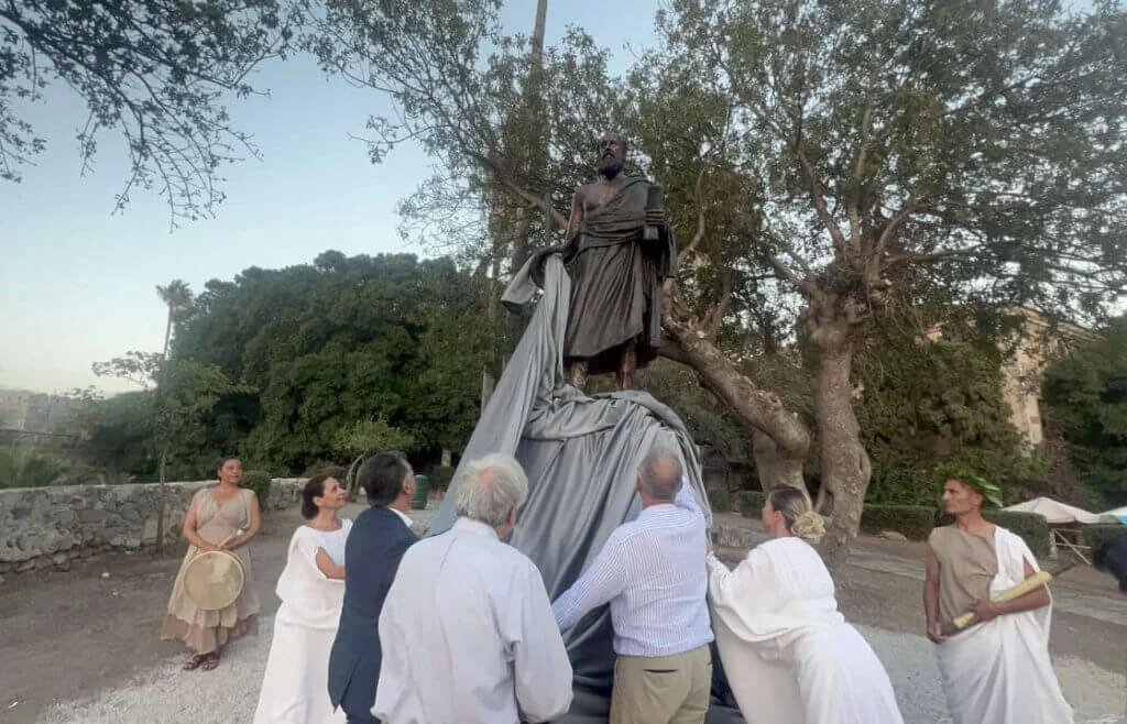 Kos island, Greece: Unveiling of the Statue of Hippocrates, the Father ...