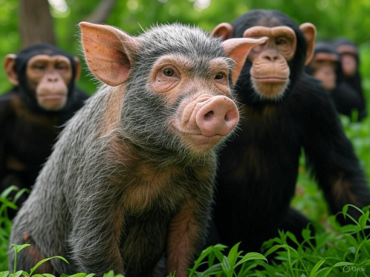 The Controversial Theory That Humans Are a Hybrid of Pigs and Chimps