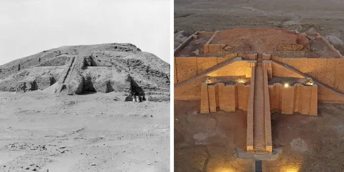 Photos depict 10 historical landmarks before and after they were ...