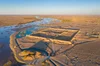 The Ruins of Khara-Khoto in the middle of the Gobi Desert