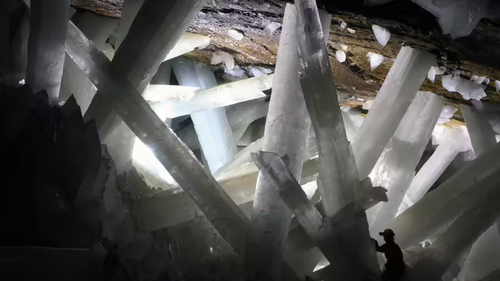 This cave in Mexico is breathtaking and is covered in colossal white ...
