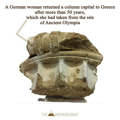 German woman returns column capital she stole from Ancient Olympia ...