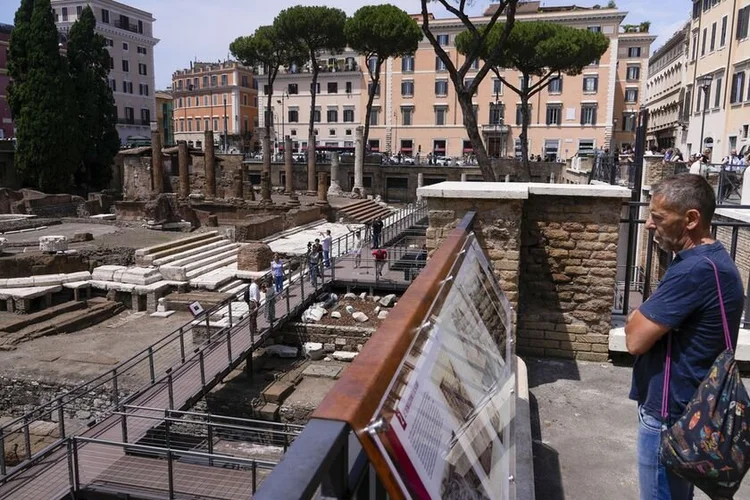 The square where Julius Caesar was assassinated is now open to the public