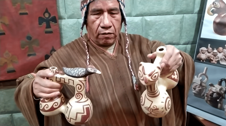 Ancient Inca Musical Instruments Mimicking Animal Sounds Using the Flow of Water
