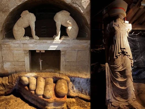 Macedonian "Kasta Tomb" at Amphipolis, Greece: It welcomes visitors ...
