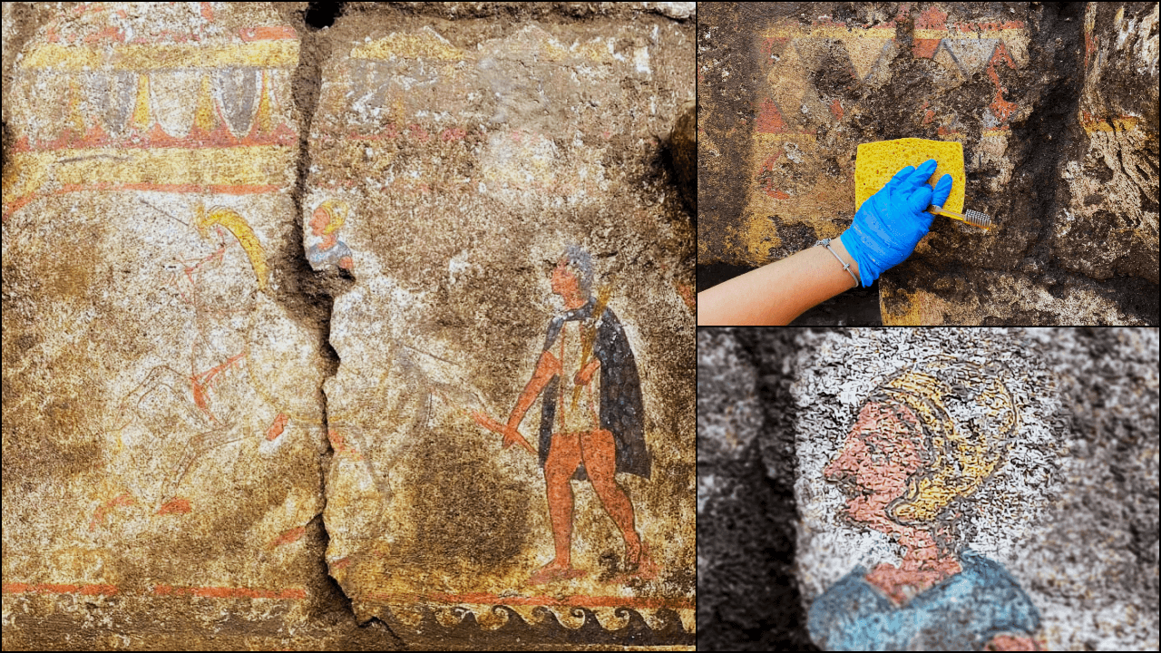 Italy: Rare Painted Thalamoid Tomb Discovered in Pontecagnano Necropolis
