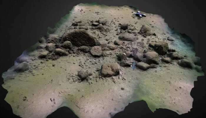 Enigmatic Stone Wall of the Baltic Sea Revealed by Underwater Drone