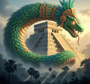The Worship of Kukulkan, the Feathered Serpent of the Maya