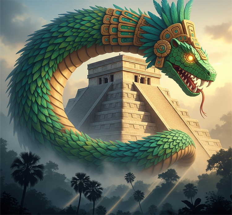 The Worship of Kukulkan, the Feathered Serpent of the Maya
