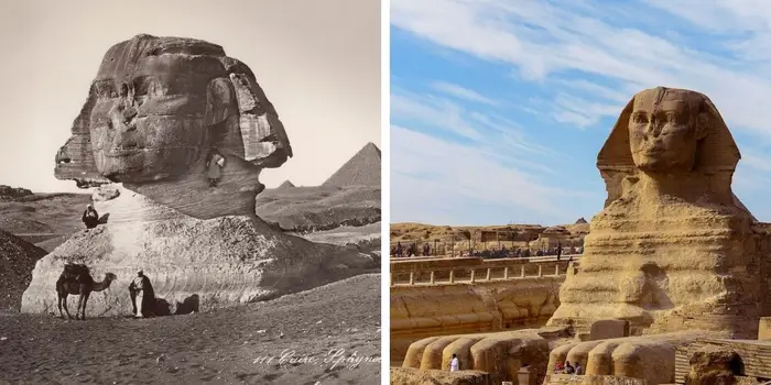 Photos depict 10 historical landmarks before and after they were ...