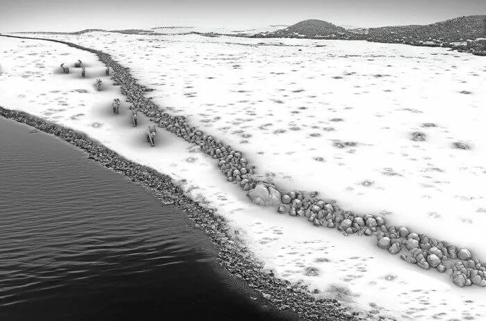Enigmatic Stone Wall of the Baltic Sea Revealed by Underwater Drone