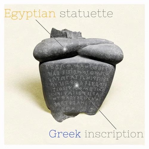 Egyptian Statuette, Greek Inscription: The Votive Dedication of ...